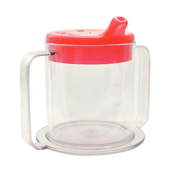 Spillproof Mug with Clear Lid - Easy-Grip Two-Handled Mug for ...