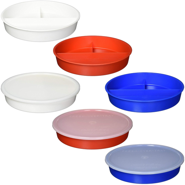 High Sided Divided Dish | Partitioned Plate with Lid | Performance Health