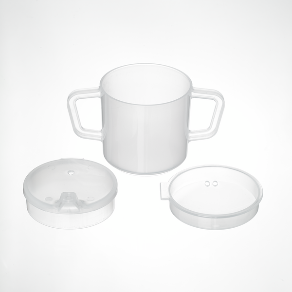 white plastic mug